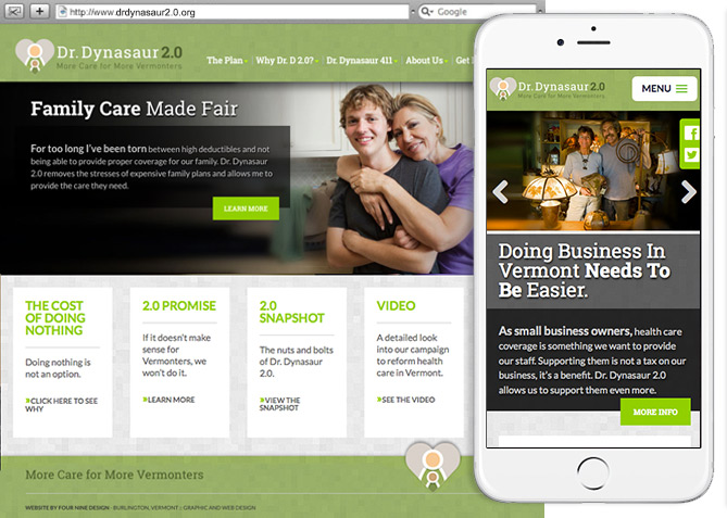 Case Study: Dr. Dynasaur 2.0 - Four Nine Design - Burlington, Vermont
